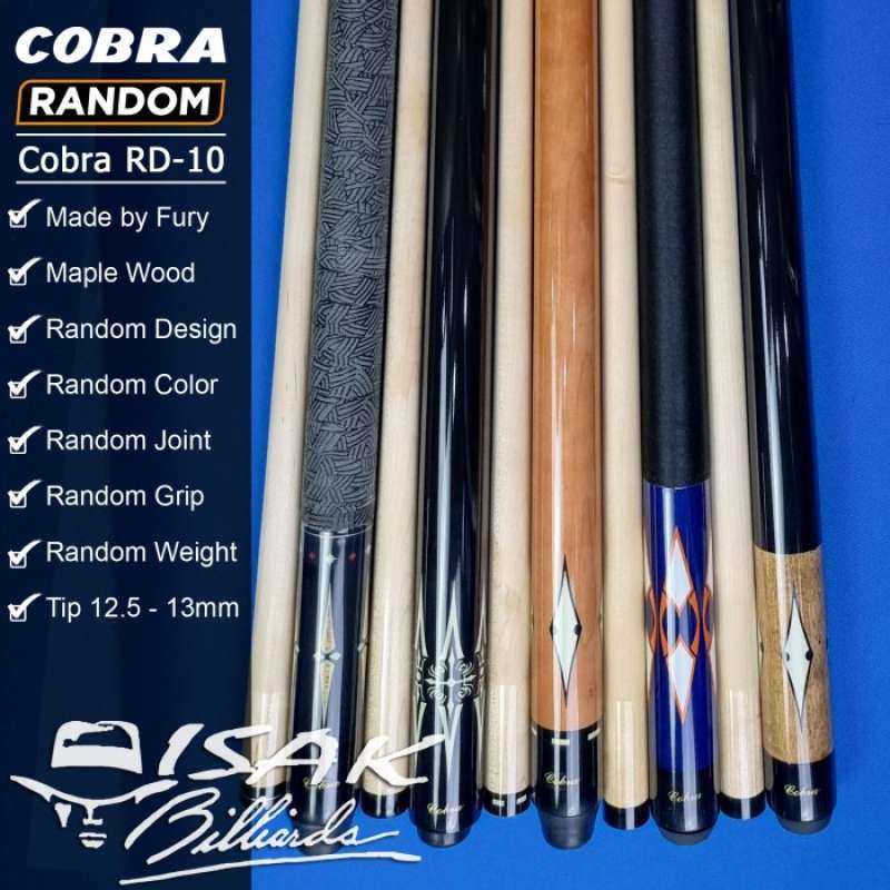 Jual Cobra Rd-10 Random Pool Cue - Maple Billiard Stick Stik Biliar By ...