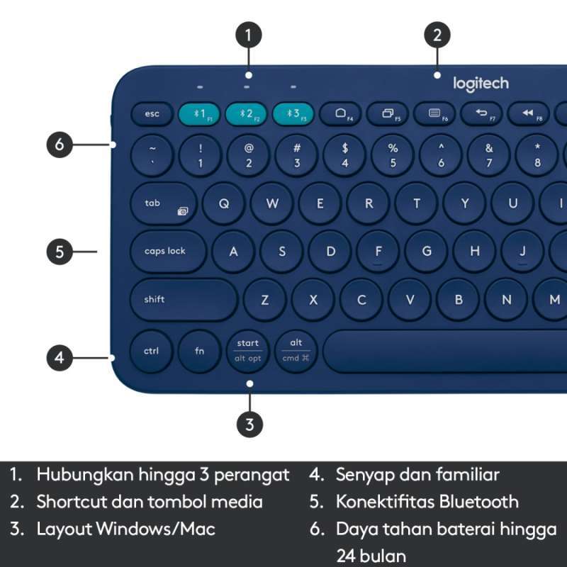 Jual Keyboard Logitech K380 Wireless Bluetooth Multi-device Di Seller ...