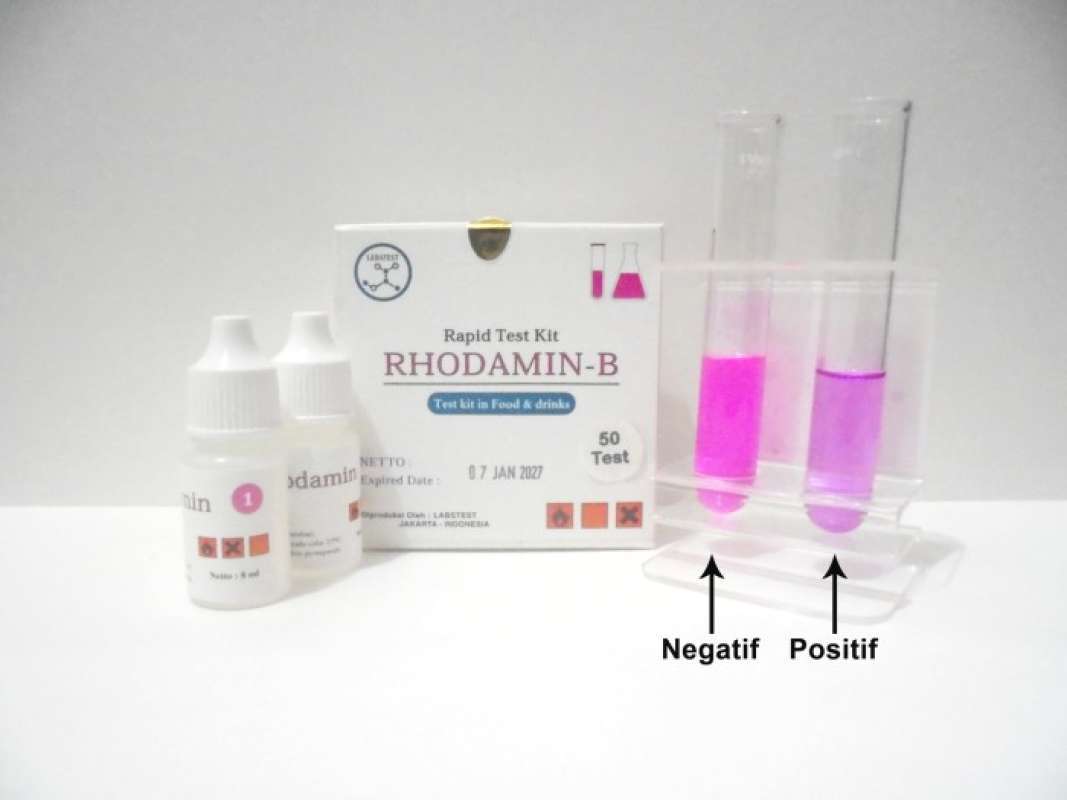 Promo Alat Uji Pewarna Rhodamin B, Test Kit Rhodamine B Rapid Test ...