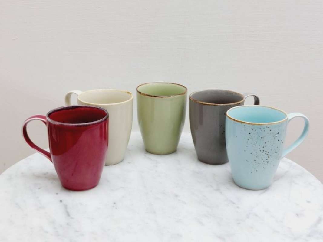 Promo Mug Keramik Kopi / Teh Jadul - Mug Rustica 300ml Diskon 33% Di ...