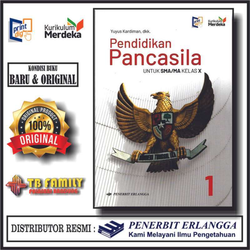 Jual Buku Pendidikan Pancasila Kelas 1 X 10 Sma Erlangga Kurikulum Merdeka Di Seller Pilihan ...