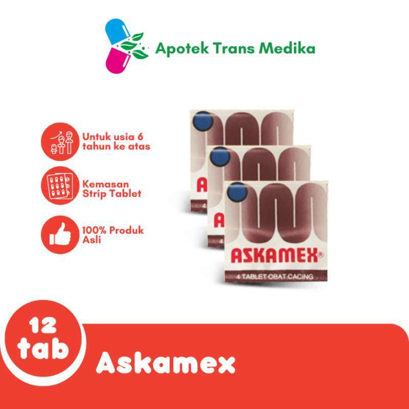 Promo Askamex Tablet Obat Cacing Untuk anak dan Orang Dewasa - 3 Strip ...
