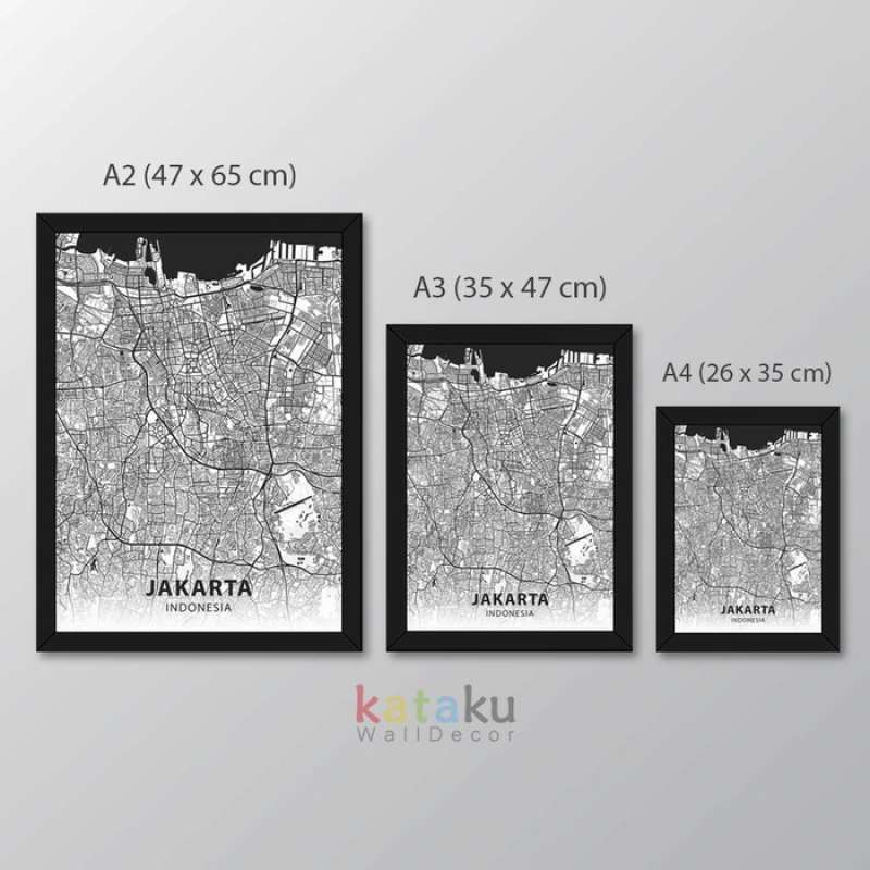 Promo Yogyakarta City Map Art Hiasan Dinding Poster Peta Kota ...