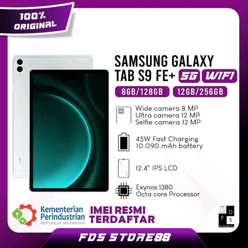 Jual Samsung galaxy tab s9 fe plus 5g 12/256gb | Tab s9 fe plus wifi 8/ ...