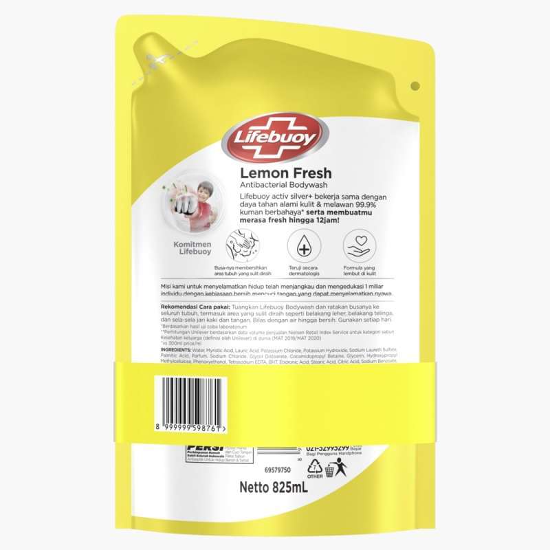 Promo Lifebuoy Lemon Fresh Sabun Cair Refill [825 Ml X 2 Pcs] - Banded ...