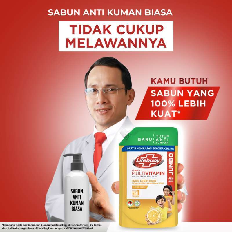 Promo Lifebuoy Lemon Fresh Sabun Cair Refill [825 Ml X 2 Pcs] - Banded ...