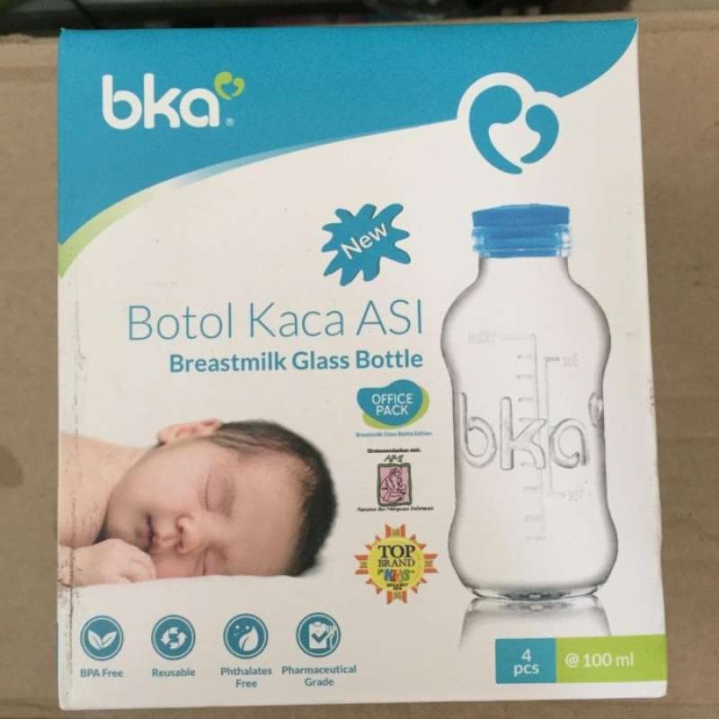 Jual Bka Botol Kaca Asi Tempat Simpan Asi 100ml Isi 4pc Di Seller Graha ...