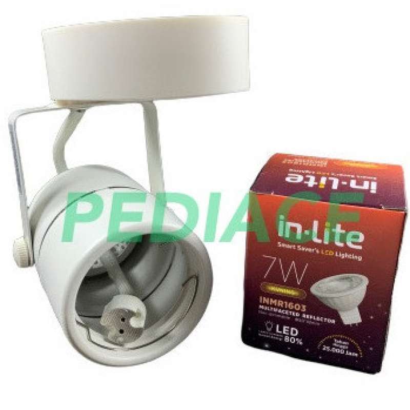 Promo Lampu Sorot / Spotlight Kap Putih Plafon Led 7w 7 Watt In-lite ...