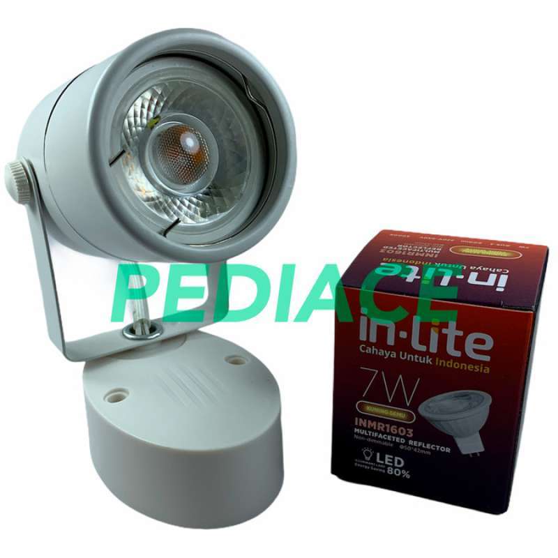 Promo Lampu Sorot / Spotlight Kap Putih Plafon Led 7w 7 Watt In-lite ...
