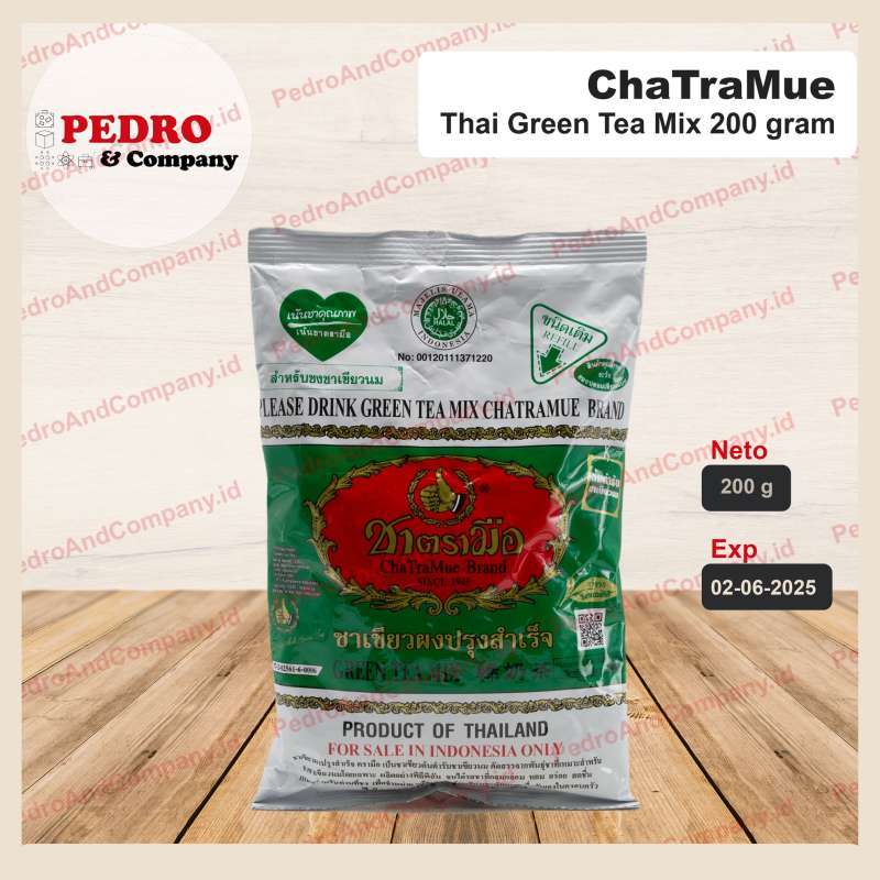 Jual ChaTraMue thai Green tea mix 200 gram - bubuk minuman teh ...