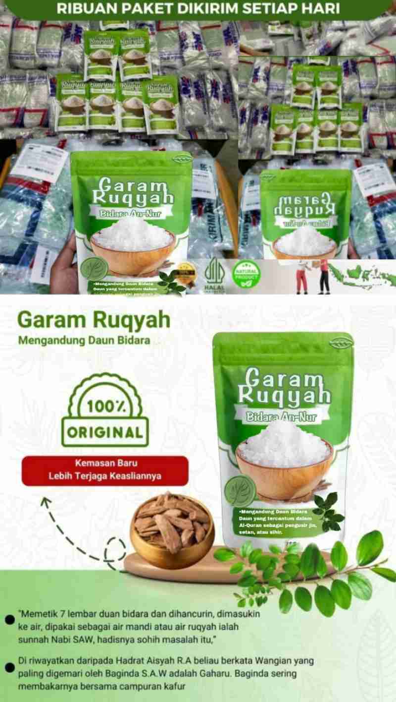 Jual Garam Ruqyah Bidara An Nur 500gr - Sudah Di Asma || Bisa Dipakai ...