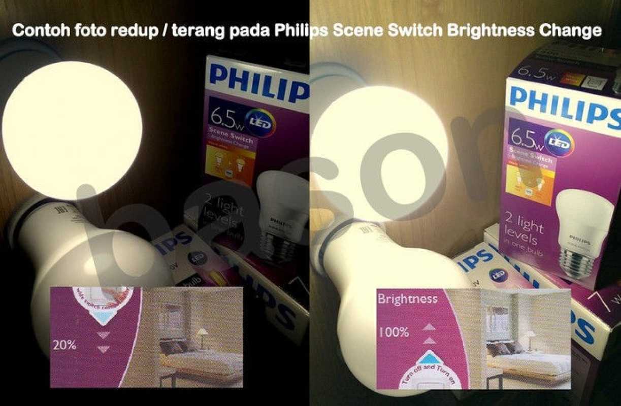 Promo PHILIPS LED Scene Switch 2step 6.5W Kuning - Dimmable Diskon 27% ...