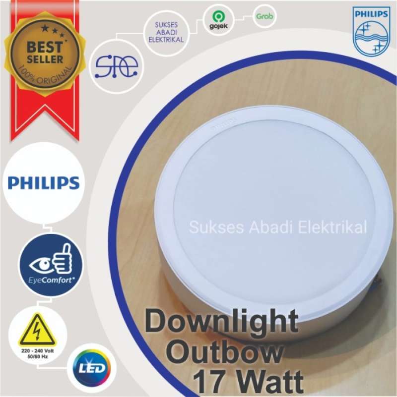 Promo LAMPU DOWNLIGHT OUTBOW LED MESON 17 WATT PHILIPS BULAT Diskon 33% di Seller Arie Shop ...