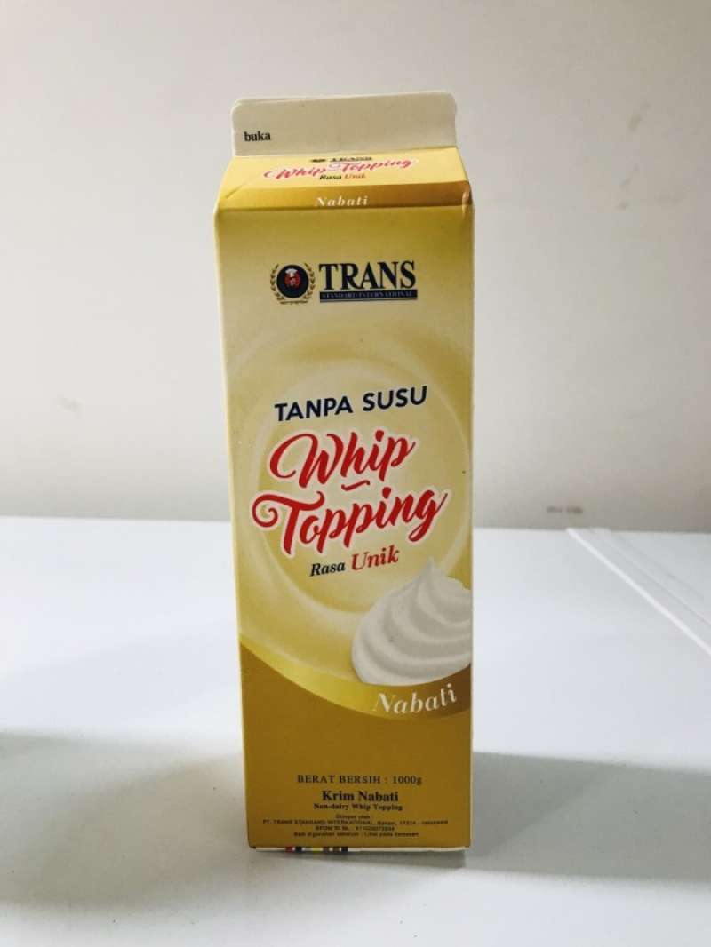 Promo Trans Gold Whipping Cream Non Diary 1 Liter Diskon 33% Di Seller ...