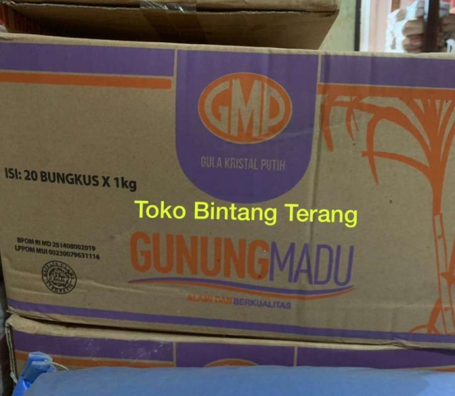 Promo Gula Pasir Putih Gmp Gunung Madu 1 Kg X 20 Bungkus 1 Dus Karton 20 Kg Diskon 23% Di Seller ...