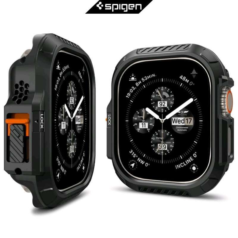 Jual Case Apple Watch Ultra 1 2 49mm 2023 Spigen Lock Fit Armor Anti ...