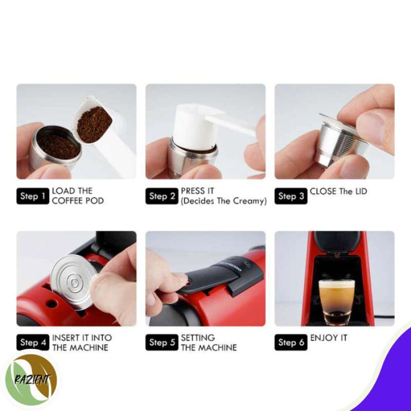 Jual Kapsul Isi Ulang Stainless Steel Refillable Capsule For Nespresso ...