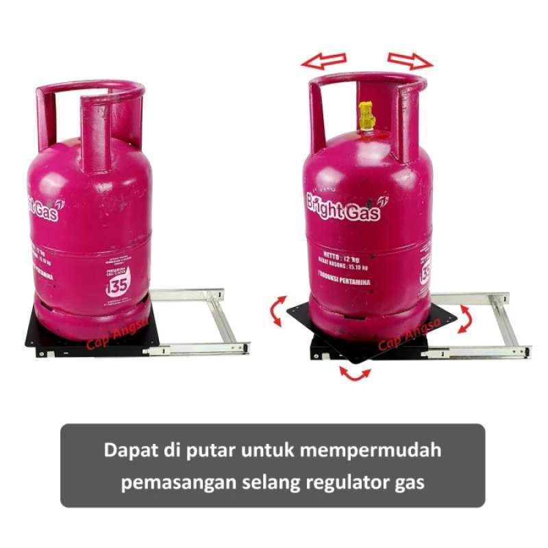 Promo Sliding Gas Rack Tatakan Gas Roda Elpiji Roda Lpg Alas Tabung Gas ...