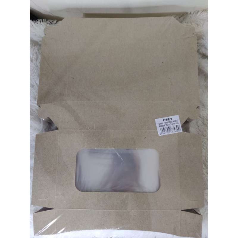 Jual Lunch Box Kraft Okey Coklat Isi 100 Pcs, Ukuran Ukuran 20 Di ...