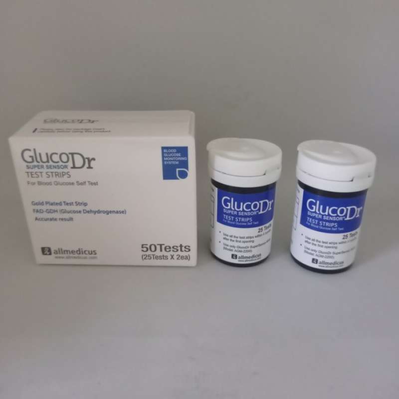 Promo Strip Gula Gluco Dr Super Sensor Glucose isi 50pcs Diskon 23% di ...