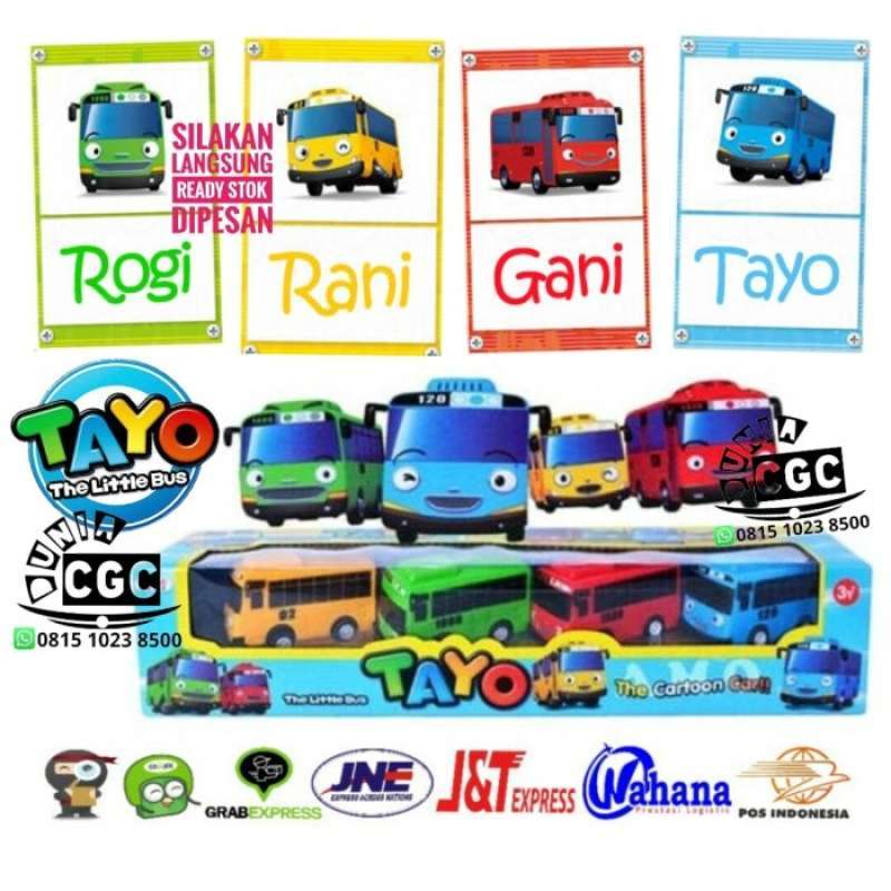 Promo Mainan Mobil Tayo Pull Back n GO The Little Bus Isi 4 ADA DUS ...