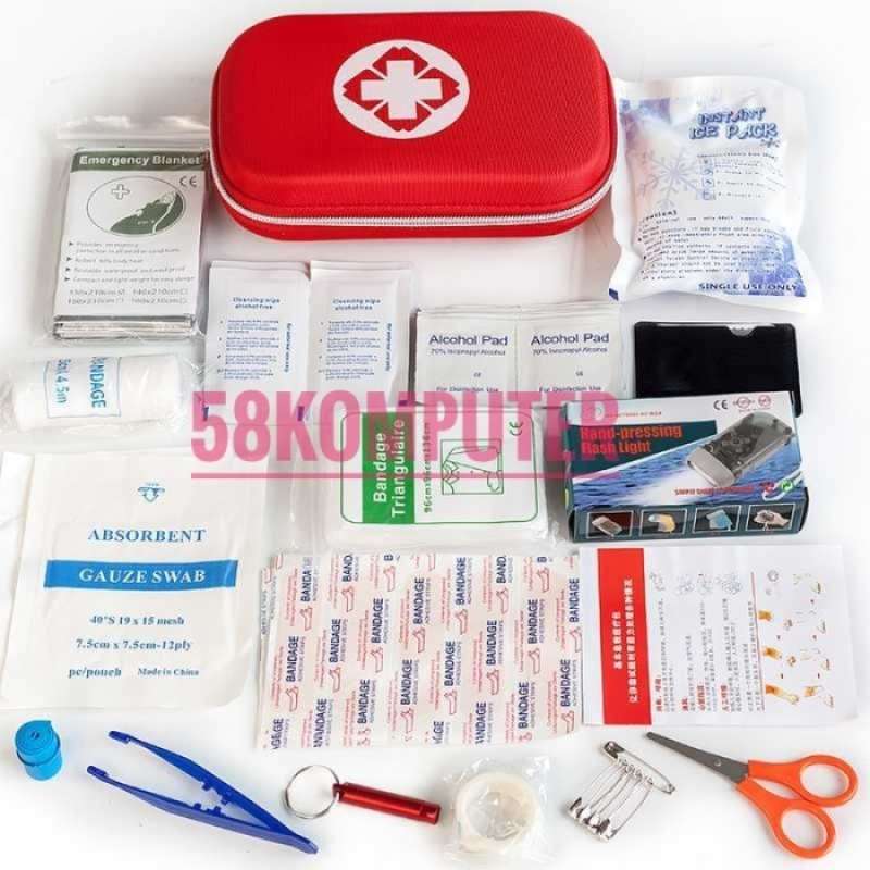 Promo Alat Medis P3k Isi Lengkap Dengan Tas Kotak First Aid Kit Mobil ...