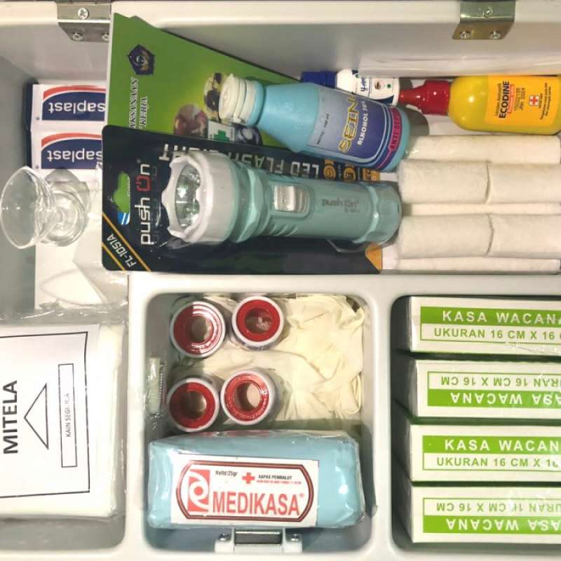 Promo KOTAK P3K TIPE B PLUS ISI SET PPPK FIRST AID KIT BOX LENGKAP ...