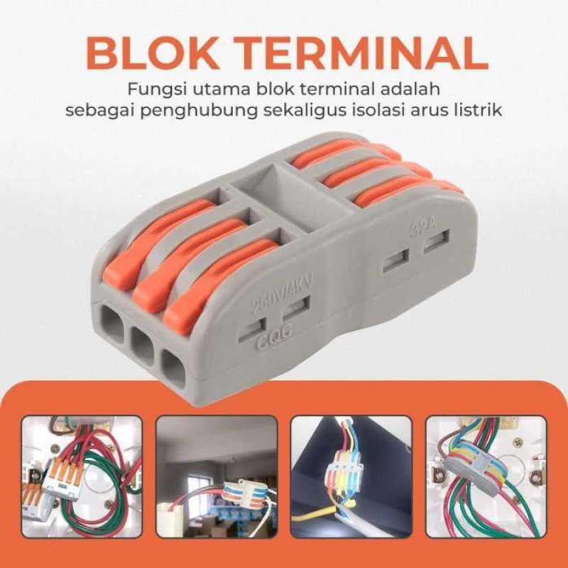 Jual G Terminal Block Konektor Sambungan Kabel Listrik 1pcs [gray, Pct ...