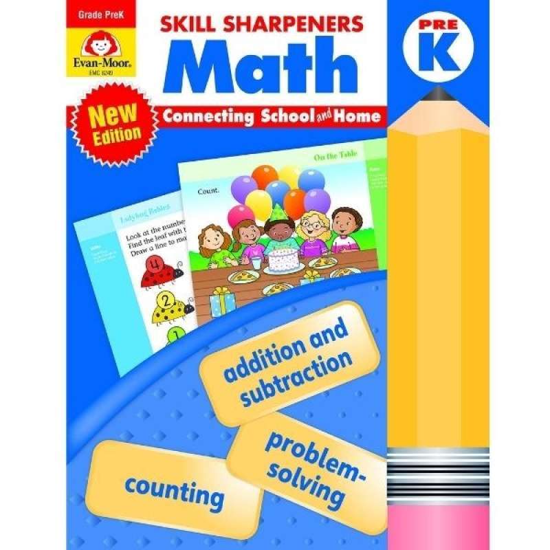 Promo Buku Import Skill Sharpeners Math Grade Prek Evan Moore Diskon