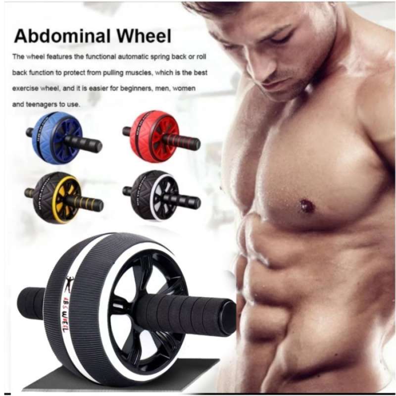 Jual Roda Perut Ab Roller Gym Alat Latihan Fitness Perut Push Up ...