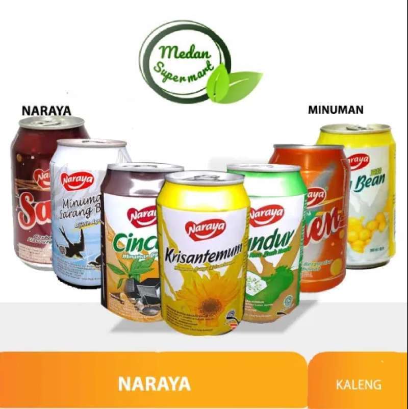 Jual Minuman Kaleng Naraya All Varian 24 X 300 Ml Jual Per Karton Sarsi / Sarang Burung / Kundur ...