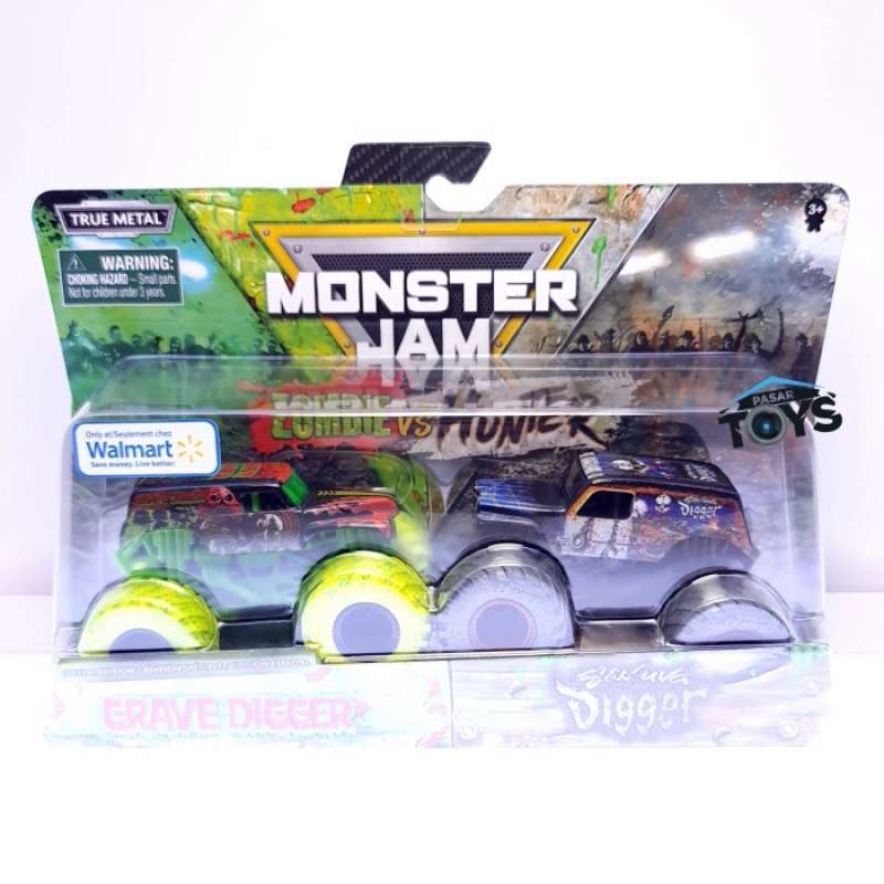 Promo Monster Jam Zombie Grave Digger Vs Hunter Son-Uva Digger Diecast ...