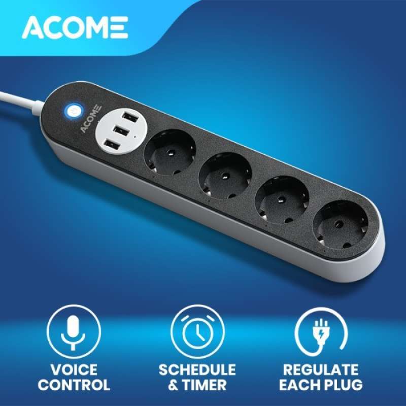 Promo Acome APS01 Smart Power Socket Strip Colokan Stop Kontak WIFI USB Diskon 23% di Seller ...