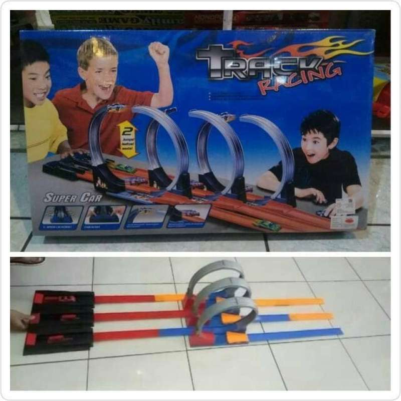 Promo Mainan Anak Track Racing Hotwheels 3 Jalur Mobil Diecast Diskon ...