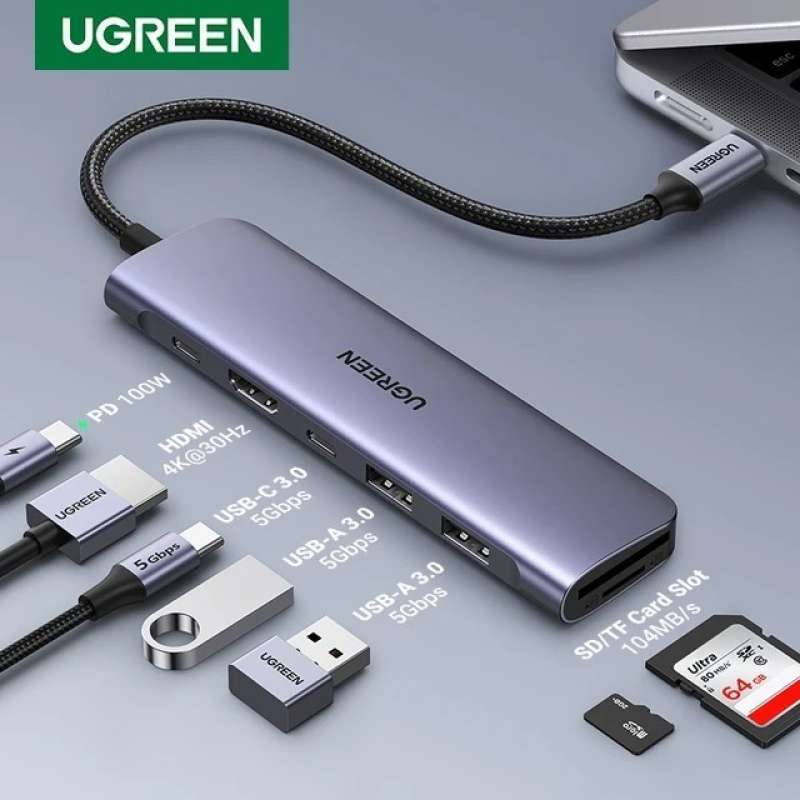 Promo UGREEN Adapter HUB 7IN1 USB Type C To USB 3.0 SD Card HDMI 4K PD ... Promo UGREEN Adapter HUB 7IN1 USB Type C To USB 3.0 SD Card HDMI 4K PD ...