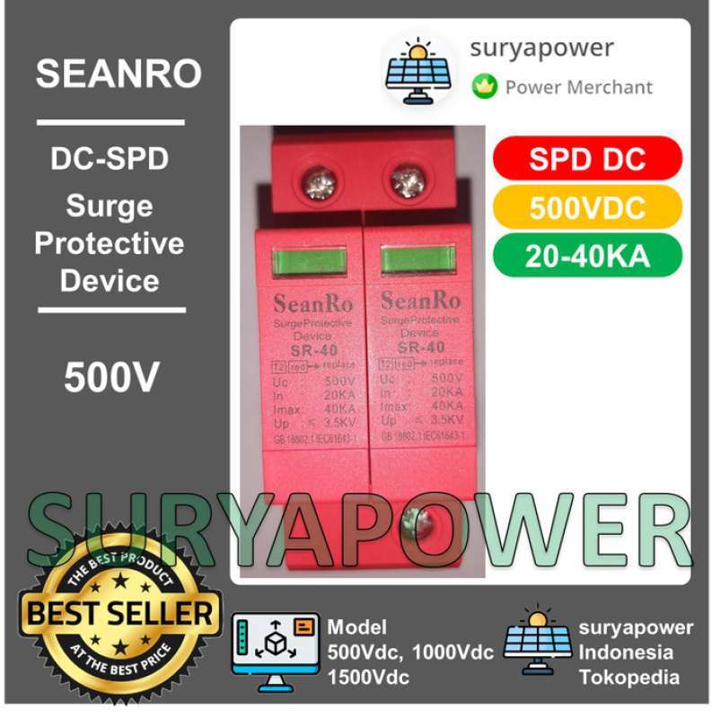 Promo SPD DC - 500V 1000V 1500V - SURGE ARRESTER DC - SEANRO ...