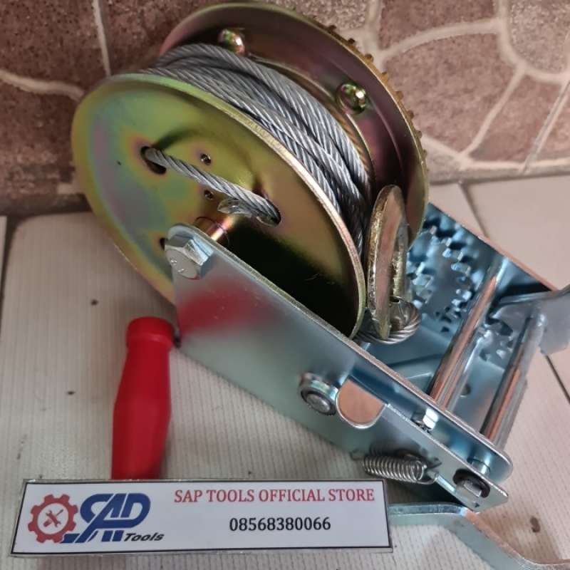 Promo hand winch 3500lbs katrol sling baja 1500kg wire rope winch ...