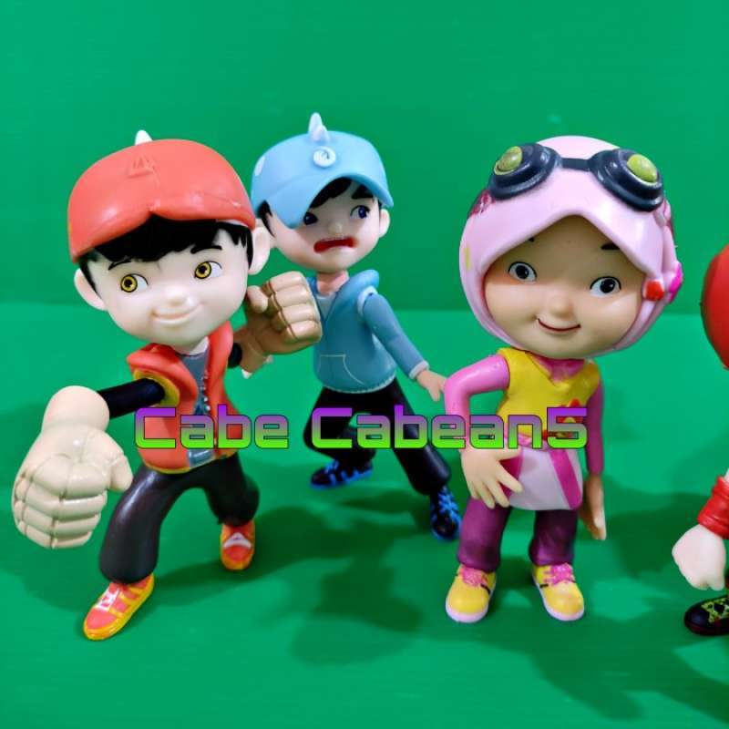 Promo figure boboiboy set 6 pcs Angin Es Tanah Air Yaya Api Diskon 23% ...