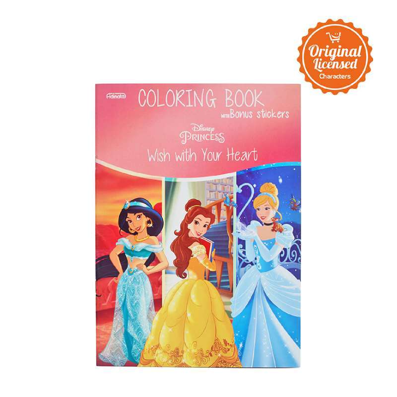 Jual Disney Princess Coloring Book L (Wish With You) with Bonus Sticker ...