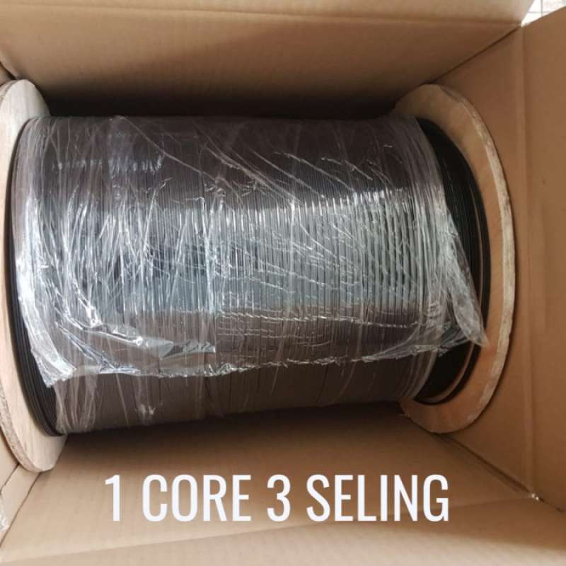 Promo kabel fiber optik 1 core 3 selling 1km 1000 m 1 rol dc ftth ...