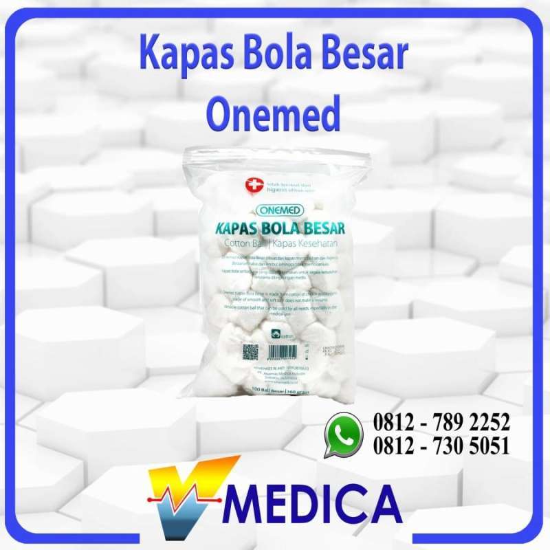 Jual Kapas Bola Besar Onemed isi 100 di Seller V-Medica - Bukit Sangkal ...