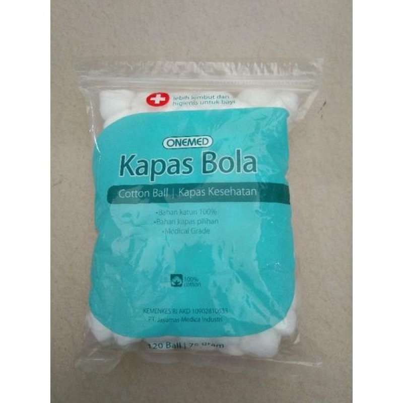 Jual Kapas Bola Besar Onemed isi 100 di Seller V-Medica - Bukit Sangkal ...
