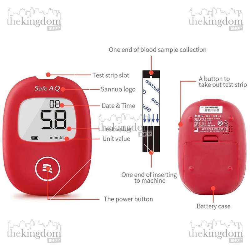 Jual Sinocare Safe AQ Smart SET KIT Alat Cek Gula Darah Glucose ...