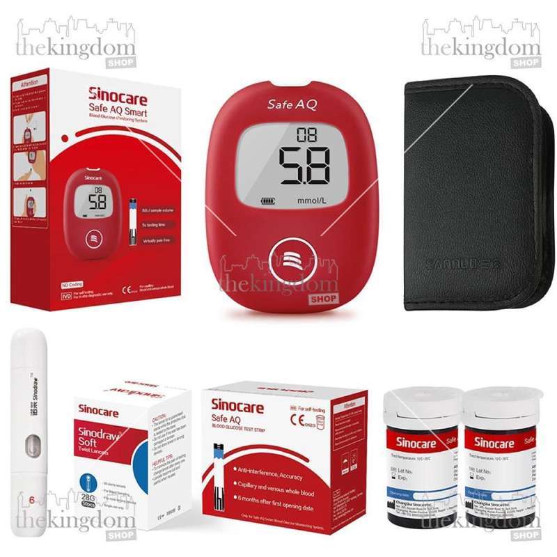 Jual Sinocare Safe AQ Smart SET KIT Alat Cek Gula Darah Glucose ...