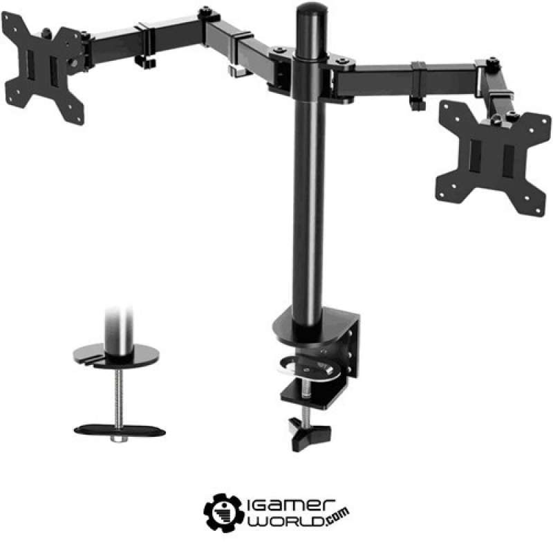 Promo Bracket Monitor Desk Mount / DOUBLE DUAL Stand Arm Monitor up to ...