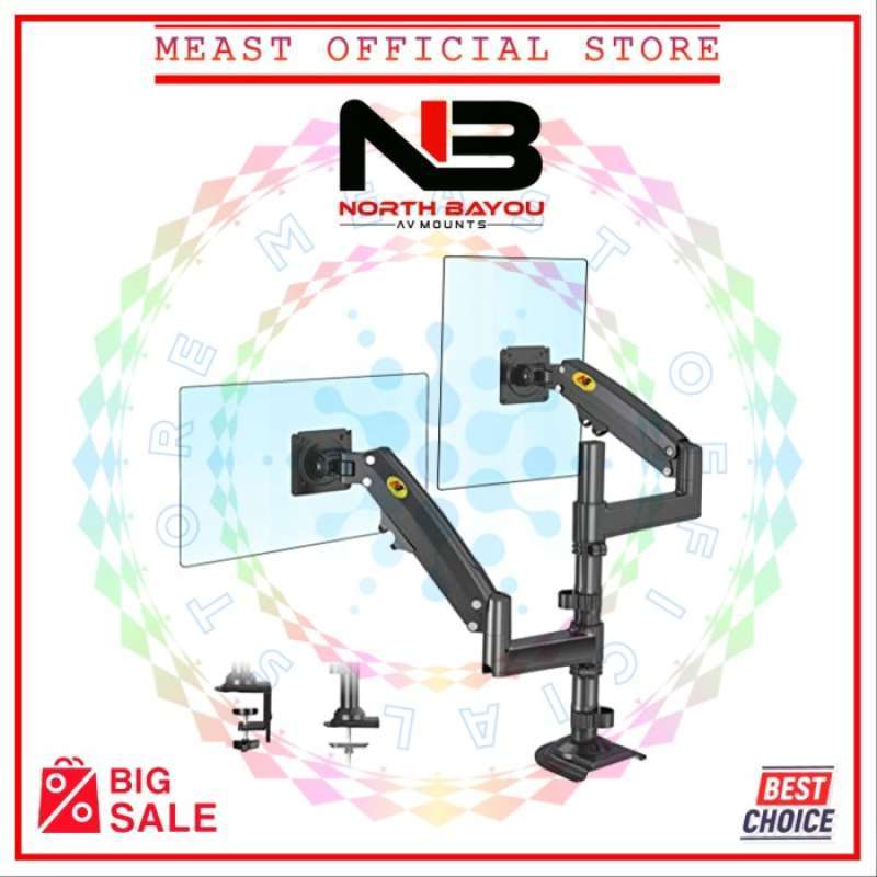 Promo North Bayou Bracket Monitor 22 - 32 Inch Nb H180 Dual Arm Diskon ...