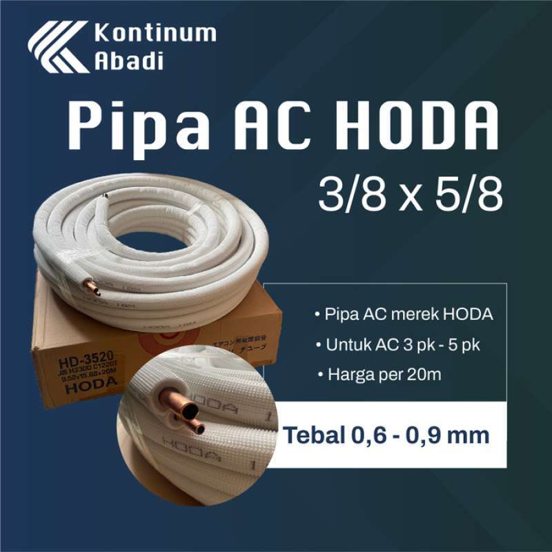Promo PIPA AC HODA 3/8 x 5/8 UNTUK AC 3 PK - 5 PK | 20m Diskon 23% di Seller Surota Aska ...