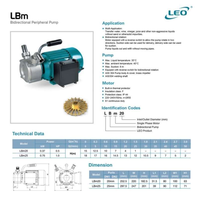 Promo Pompa Cairan Kental Leo Pm25 Minyak/Solar/Cairan Kental/Oli Leo ...
