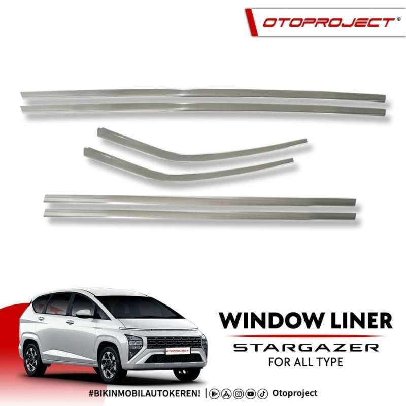 Jual List Kaca Jendela Window Liner Hyundai Stargazer Stainless ...