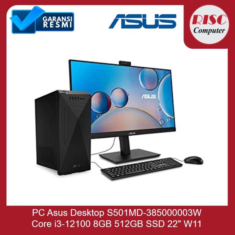 Jual Pc Asus Desktop S501md-385000003w Core I3-12100 8gb 512gb Ssd 22 ...